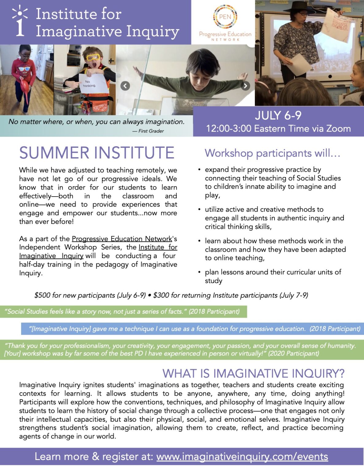 2021 Online Institute for Imaginative Inquiry - PEN - Progressive ...